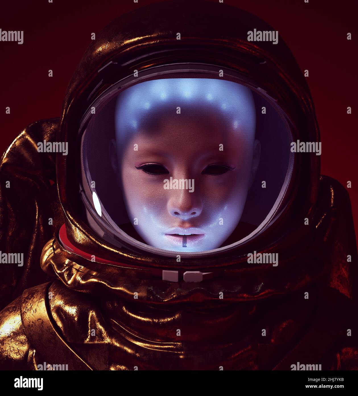Astronaut female face hi-res stock photography and images - Alamy