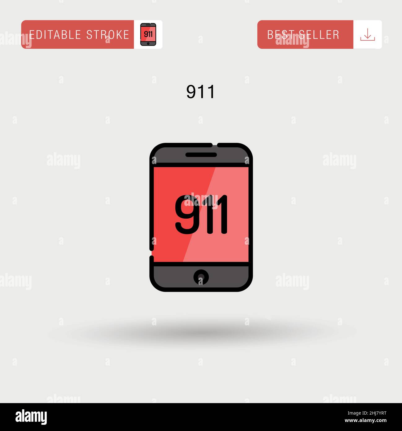 911 Simple vector icon Stock Vector Image & Art - Alamy
