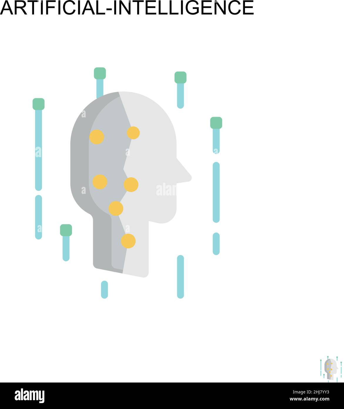 Artificial-intelligence Simple vector icon. Illustration symbol design ...