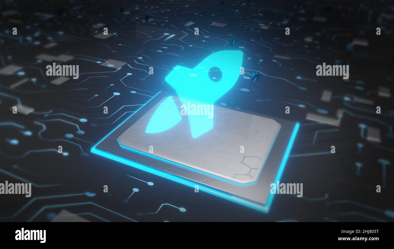 Startup abstract technology background Head-up display HUD graphic user ...