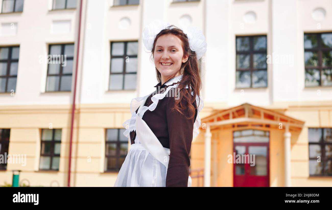 Happy russian female graduate posing on her graduation day Stock Photo ...
