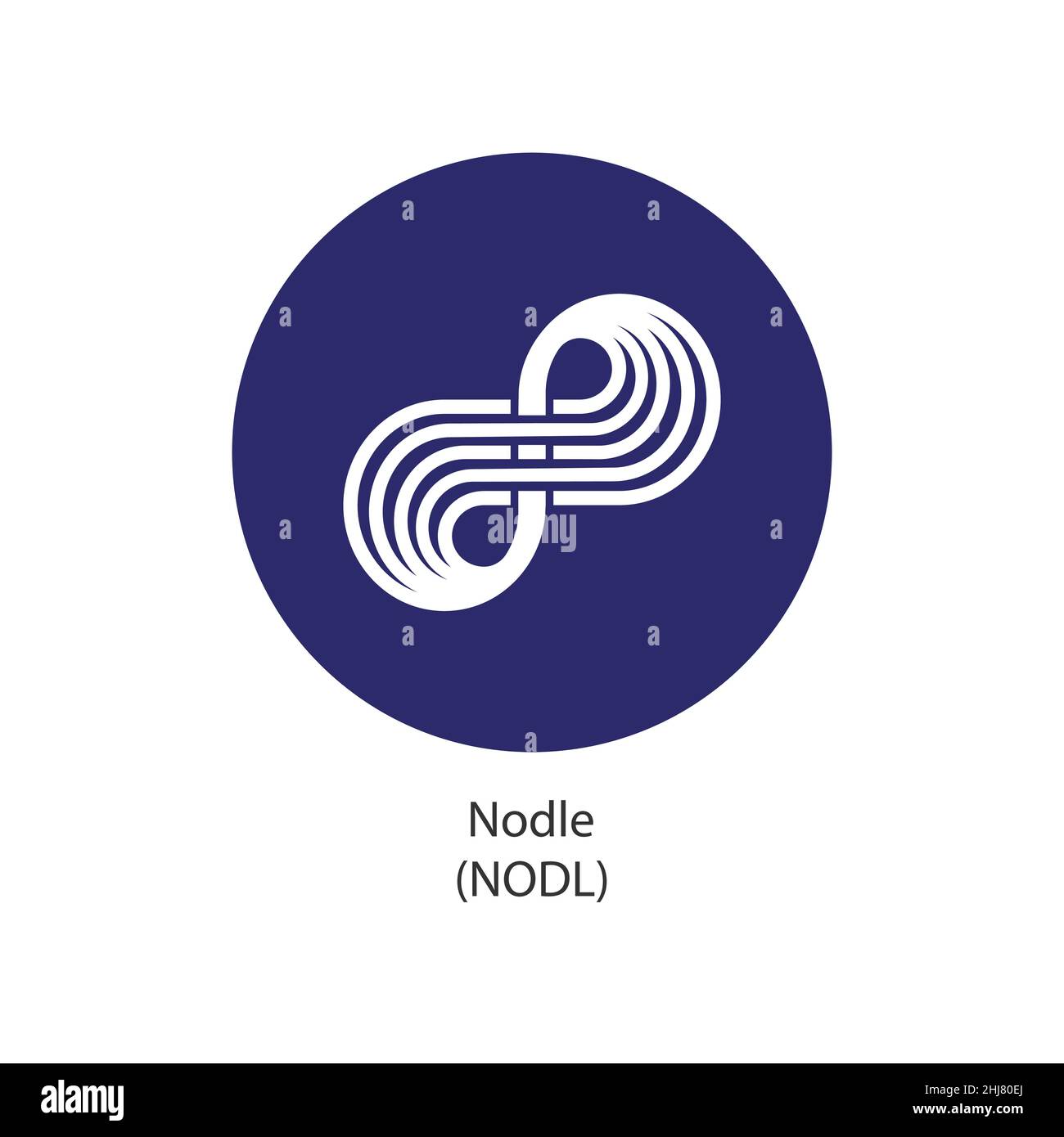 Nodle crypto currency token vector logo company icon Stock Vector Image ...