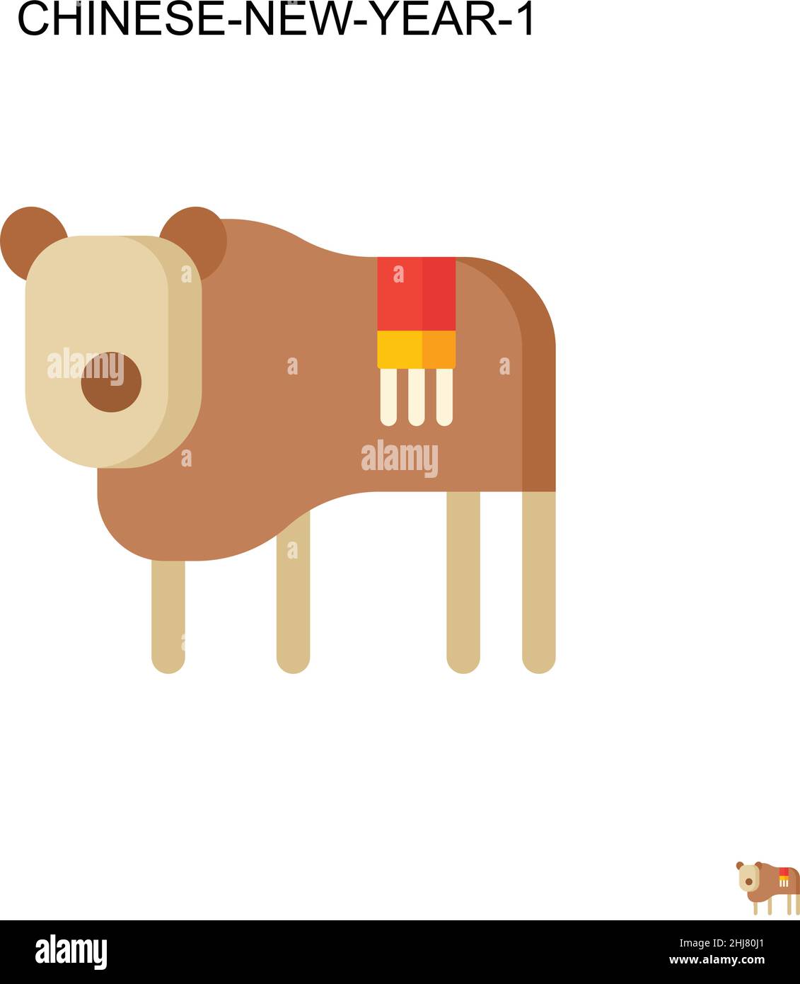 Chinese-new-year-1 Simple vector icon. Illustration symbol design ...