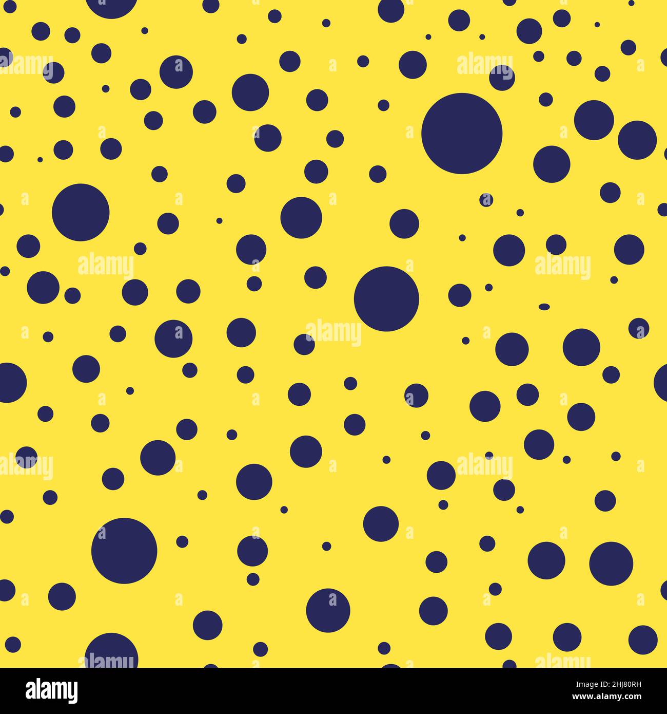 Seamless pattern with black dots on the yellow background Stock Vector ...