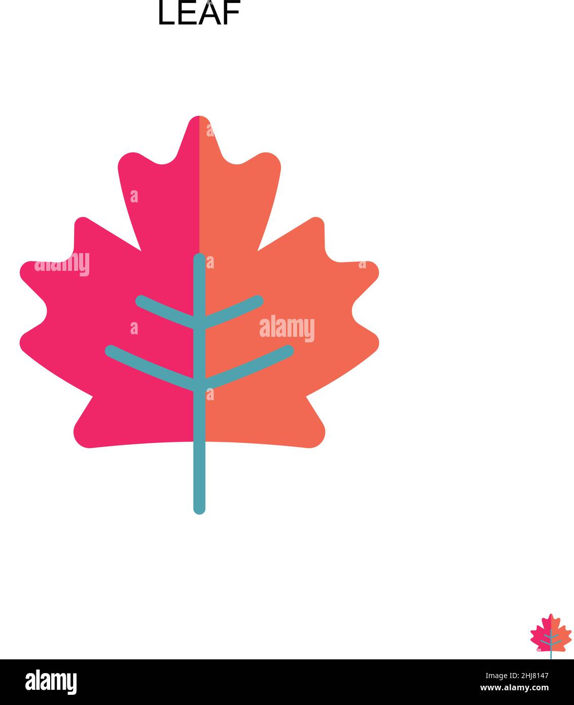 Leaf Simple vector icon. Illustration symbol design template for web ...