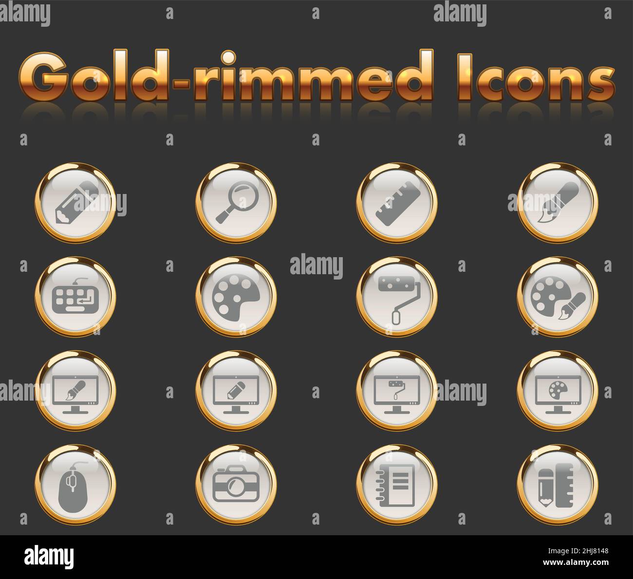 design icon set Stock Vector Image & Art - Alamy