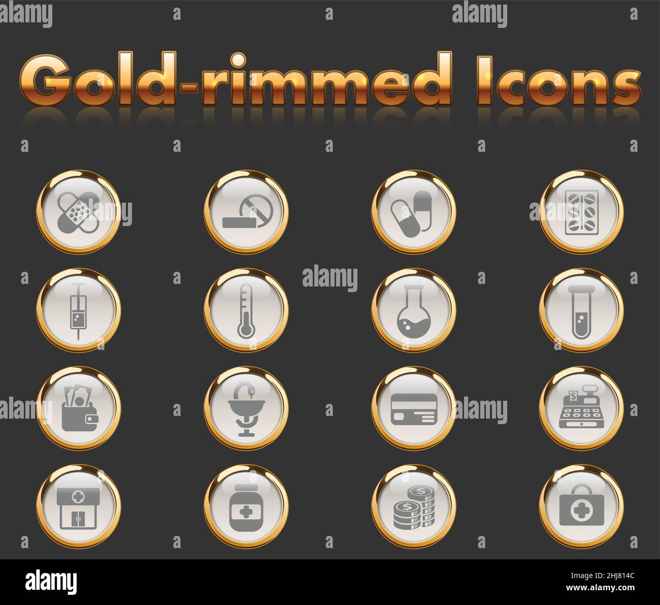 drug store icon set Stock Vector Image & Art - Alamy