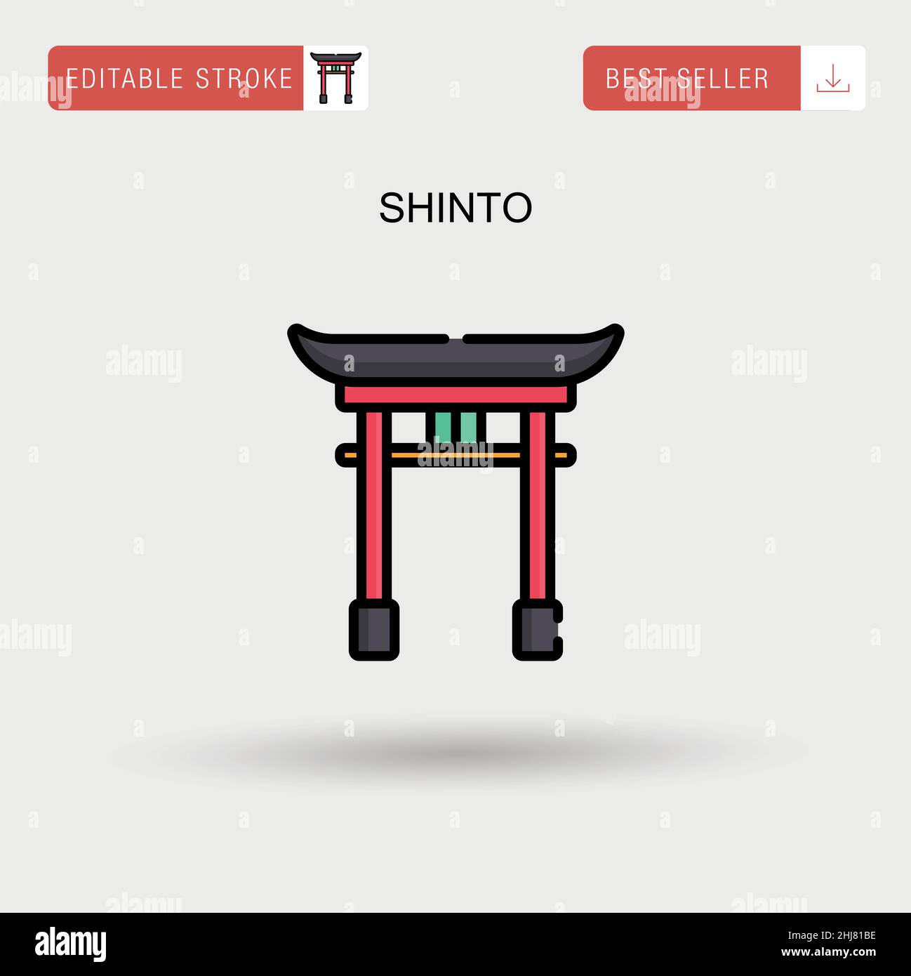 Beautiful shinto temple Stock Vector Images - Alamy