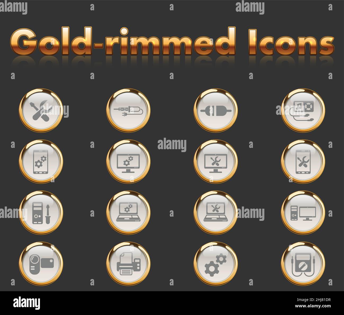 Tools repair electronics icon Stock Vector Images - Alamy