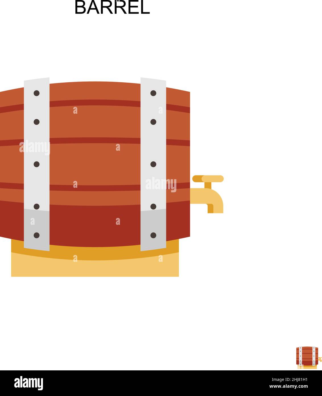 Barrel Simple vector icon. Illustration symbol design template for web ...