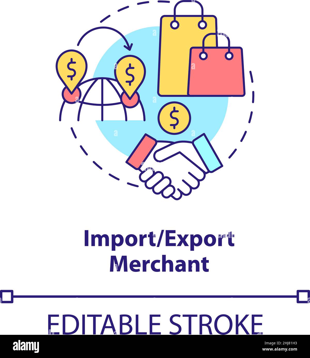 Import and export merchant concept icon Stock Vector Image & Art - Alamy