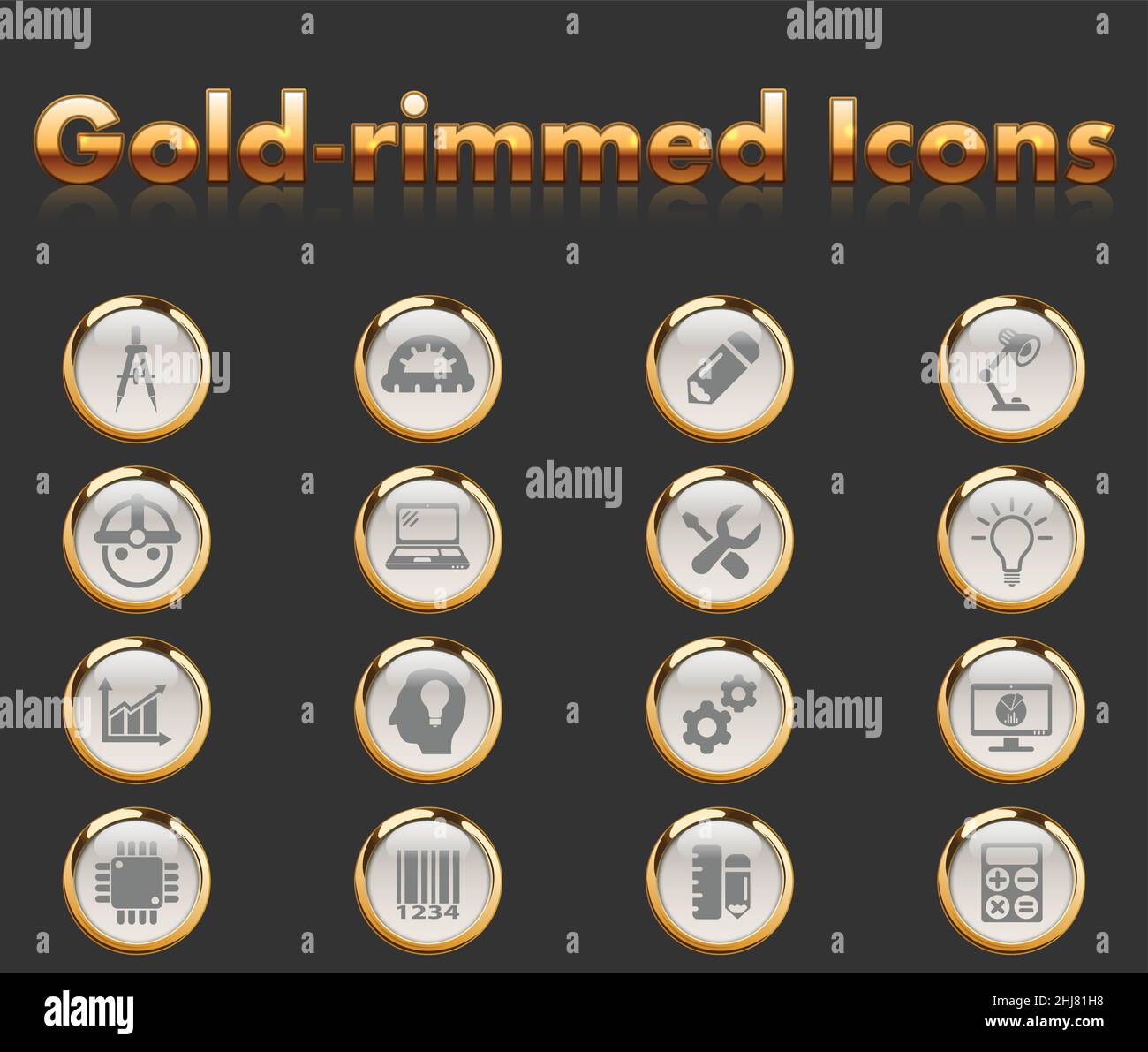 engineering icon set Stock Vector Image & Art - Alamy