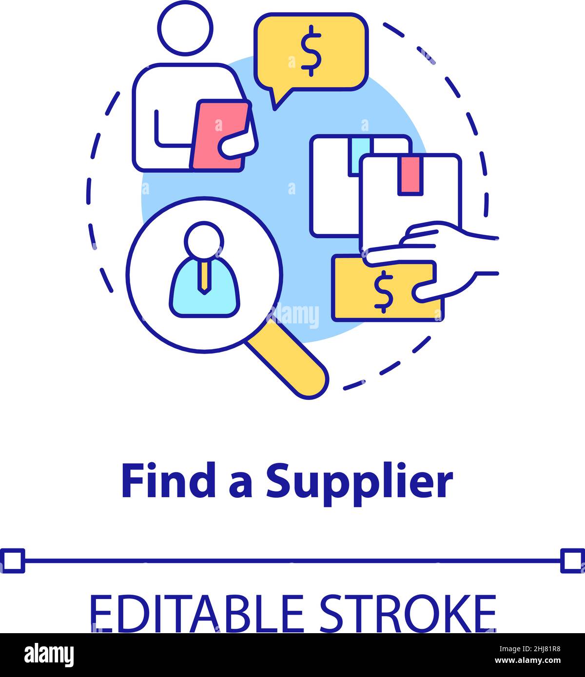Find supplier concept icon Stock Vector Image & Art - Alamy
