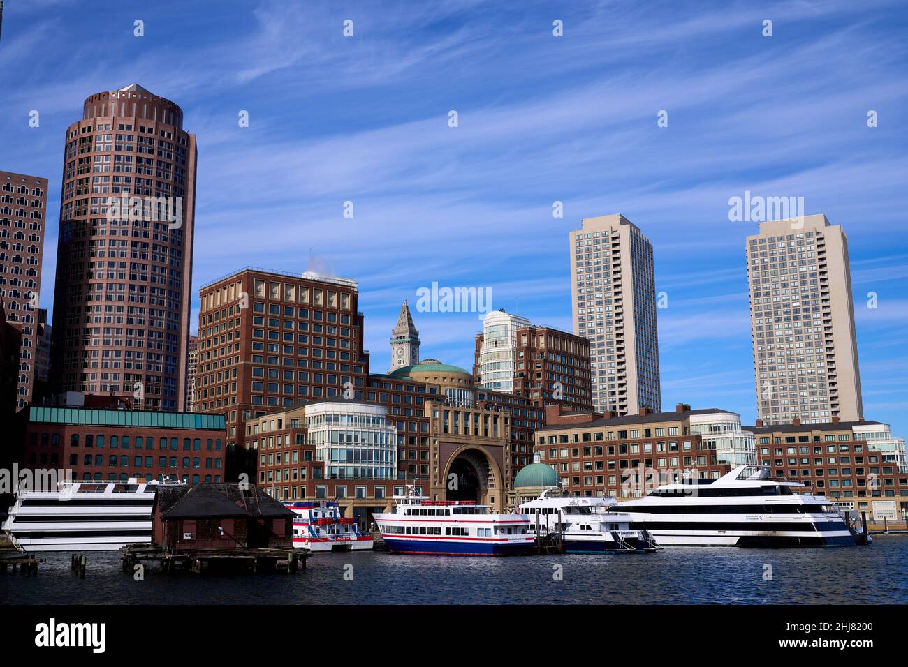 The Boston waterfront viewed from Fan pier park Stock Photo - Alamy