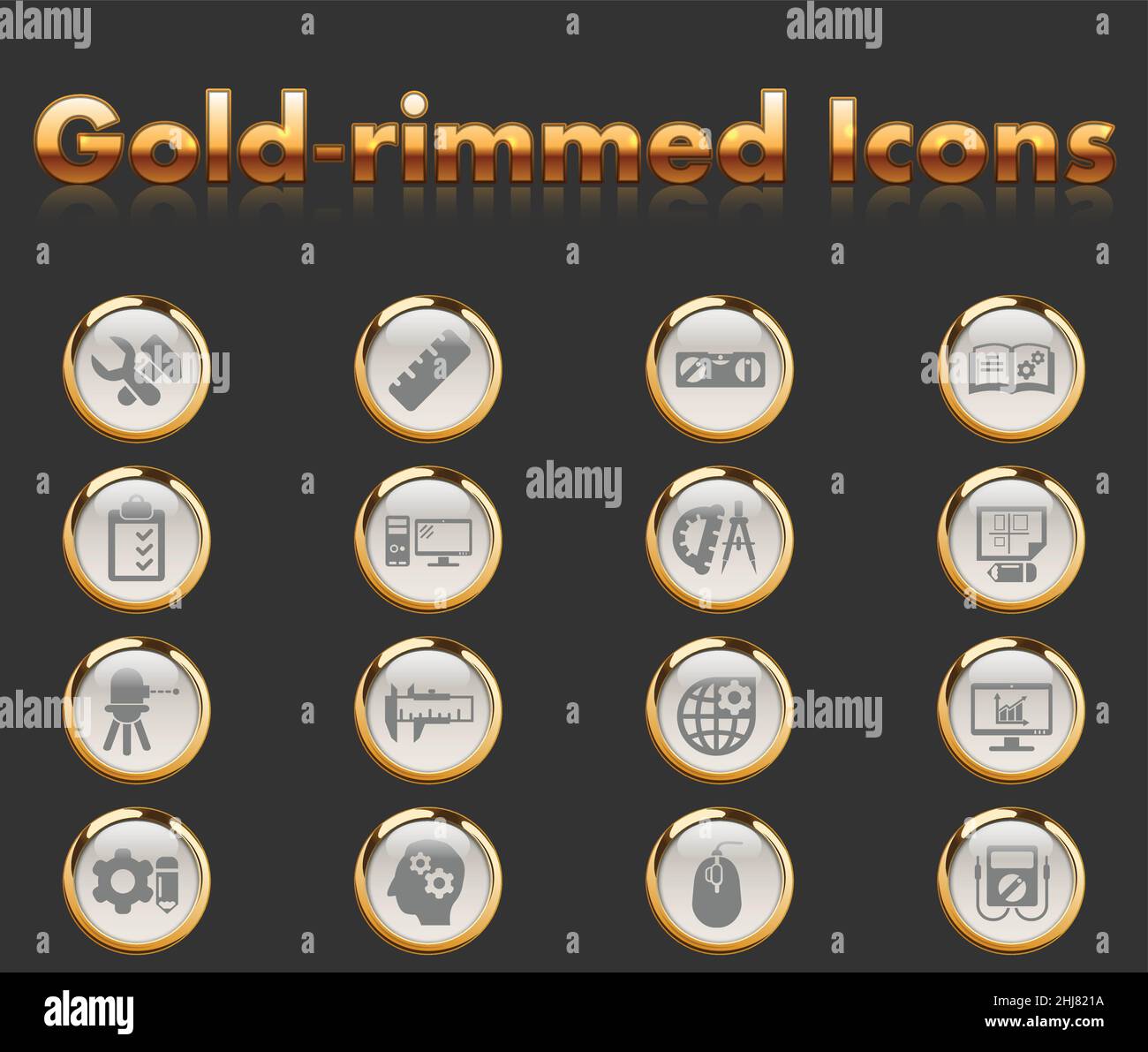 engineering icon set Stock Vector Image & Art - Alamy