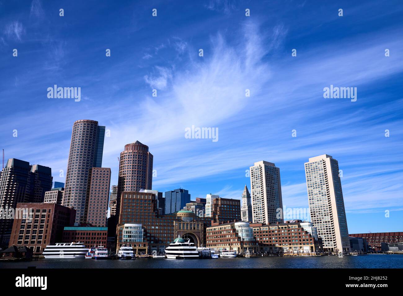 The Boston waterfront viewed from Fan pier park Stock Photo - Alamy