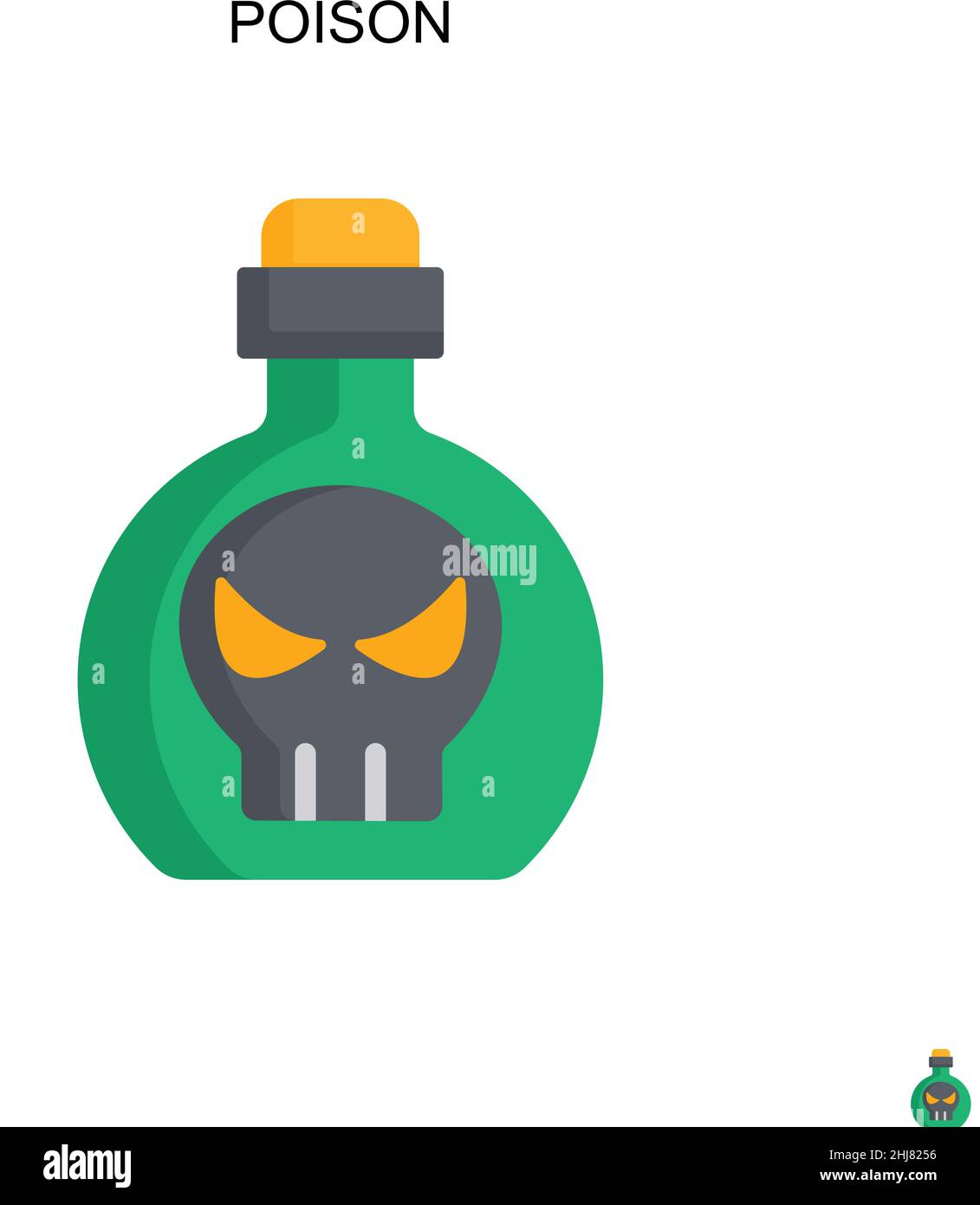 Poison Simple vector icon. Illustration symbol design template for web ...