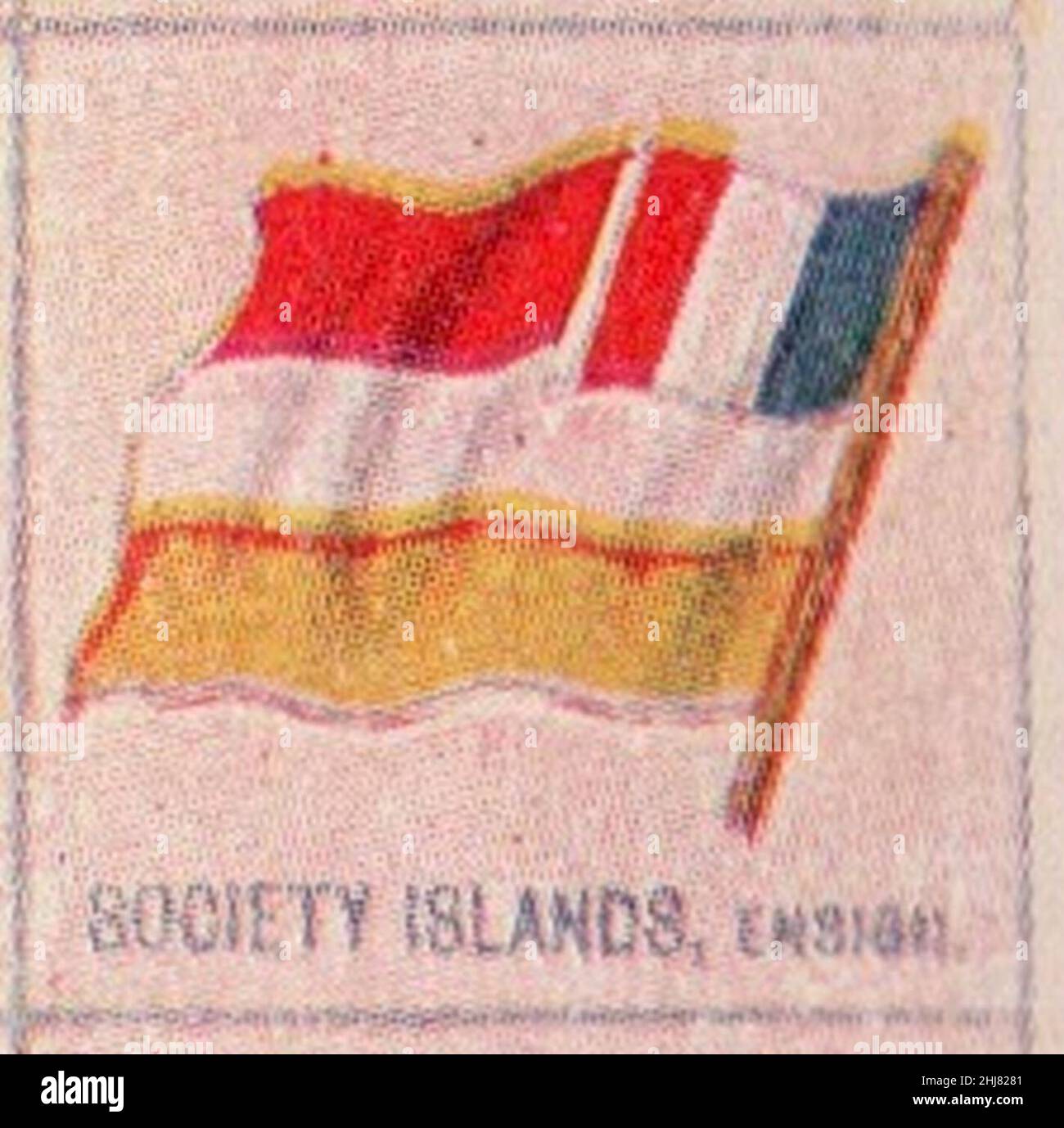 Tahiti Protectorate flag in a contemporary depiction (19th century) 06 ...