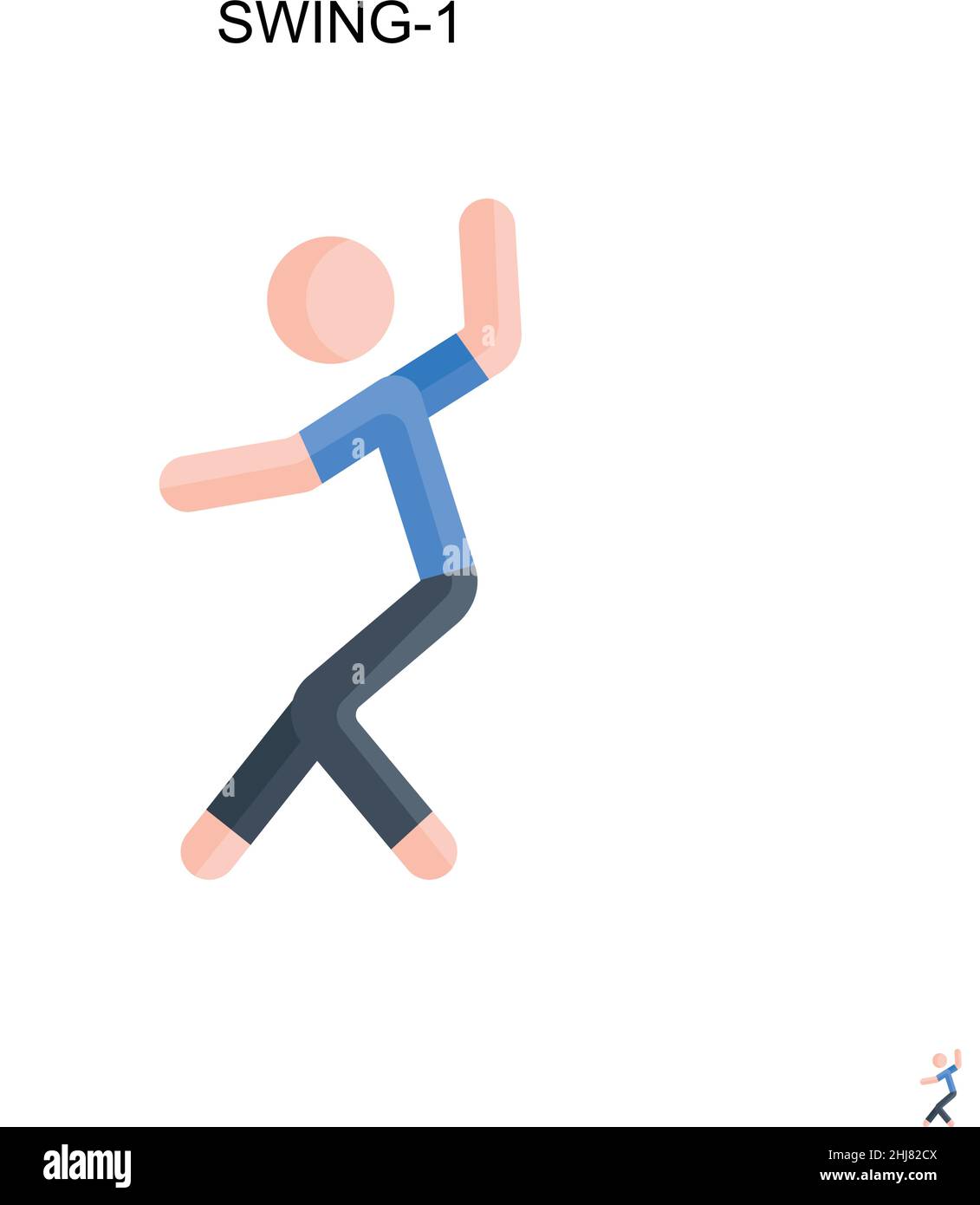 Swing-1 Simple vector icon. Illustration symbol design template for web ...