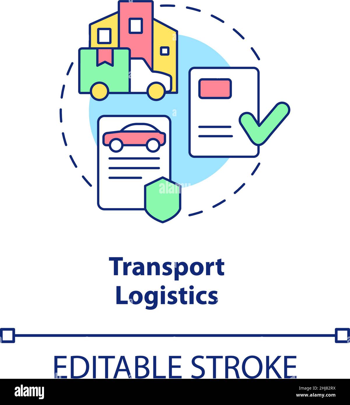Transport logistics concept icon Stock Vector Image & Art - Alamy