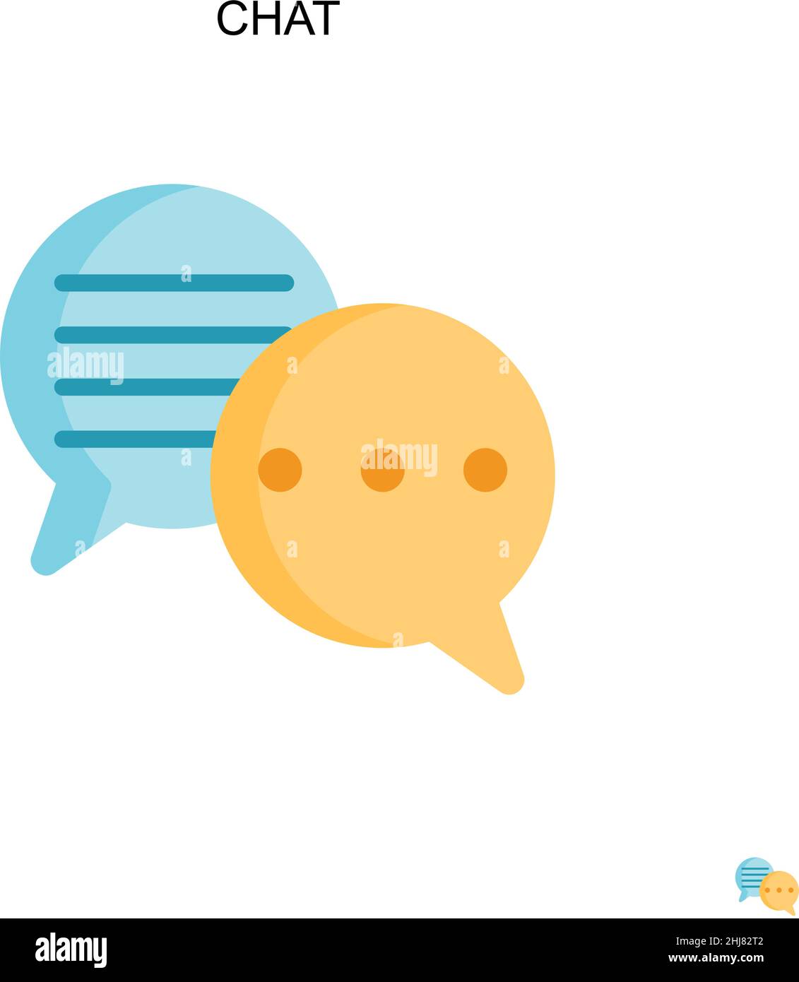 Chat Simple vector icon. Illustration symbol design template for web ...