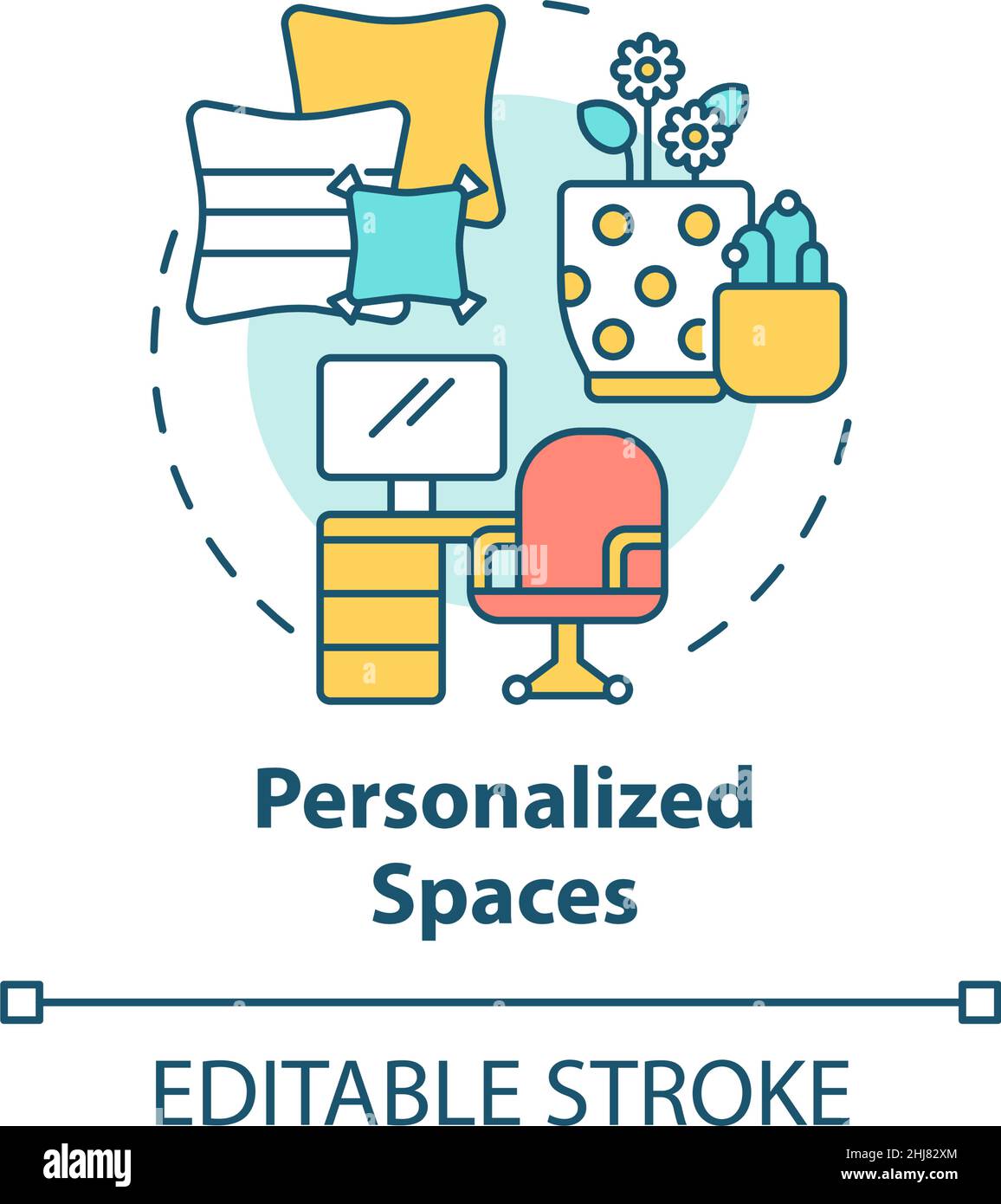 Personalized spaces concept icon Stock Vector Image & Art - Alamy