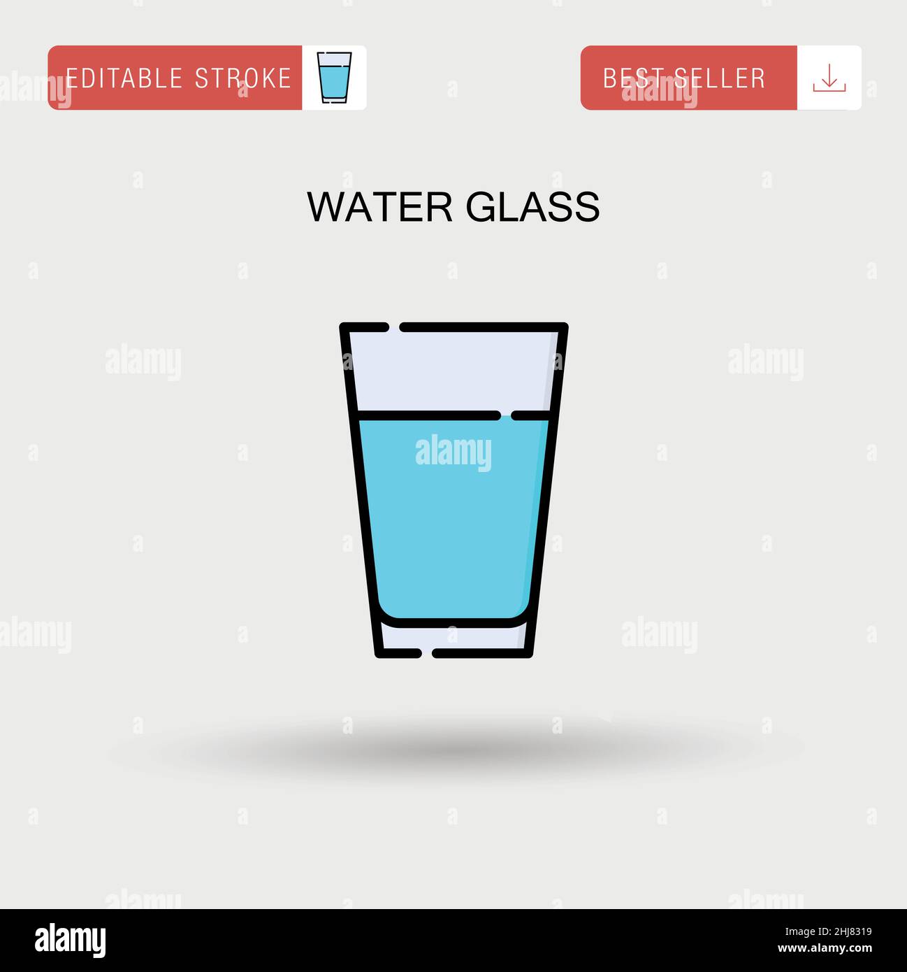 Water glass Simple vector icon Stock Vector Image & Art - Alamy