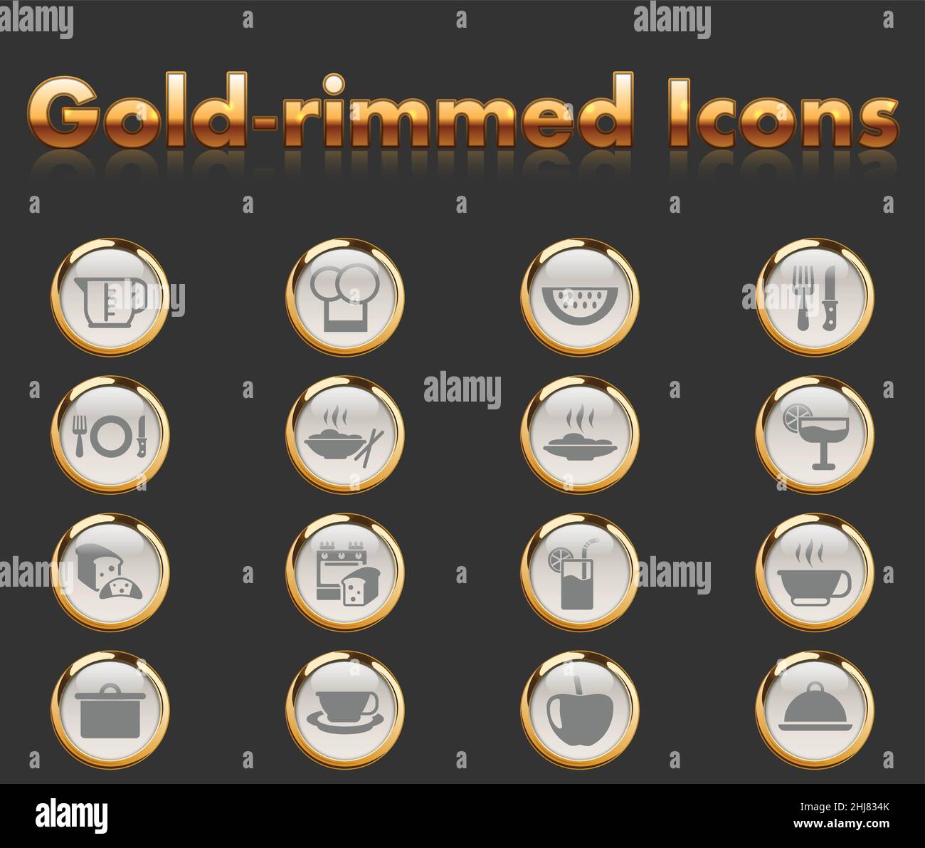 kitchen icon set Stock Vector Image & Art - Alamy