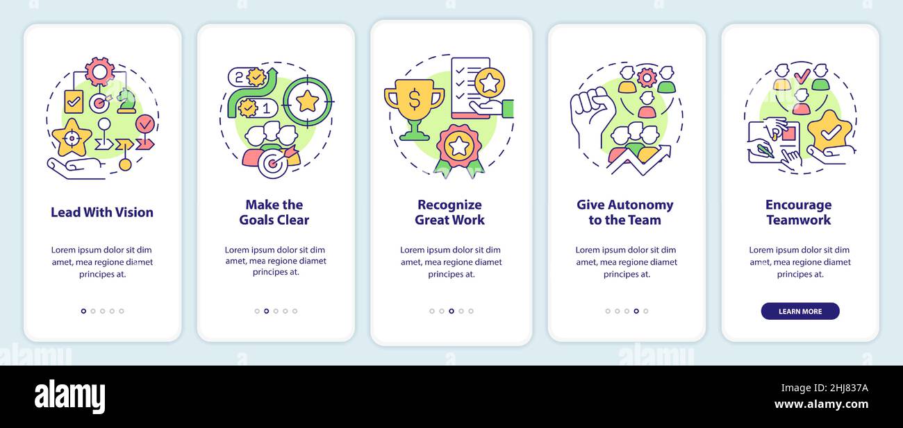 Improving employee motivation onboarding mobile app screen Stock Vector ... Improving employee motivation onboarding mobile app screen Stock Vector ...