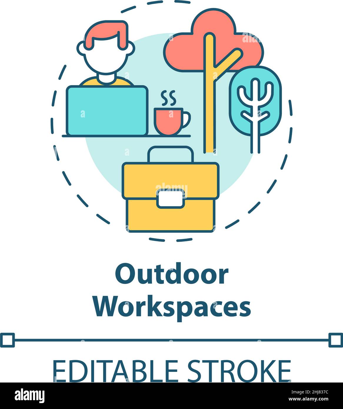 Outdoor workspaces concept icon Stock Vector Image & Art - Alamy