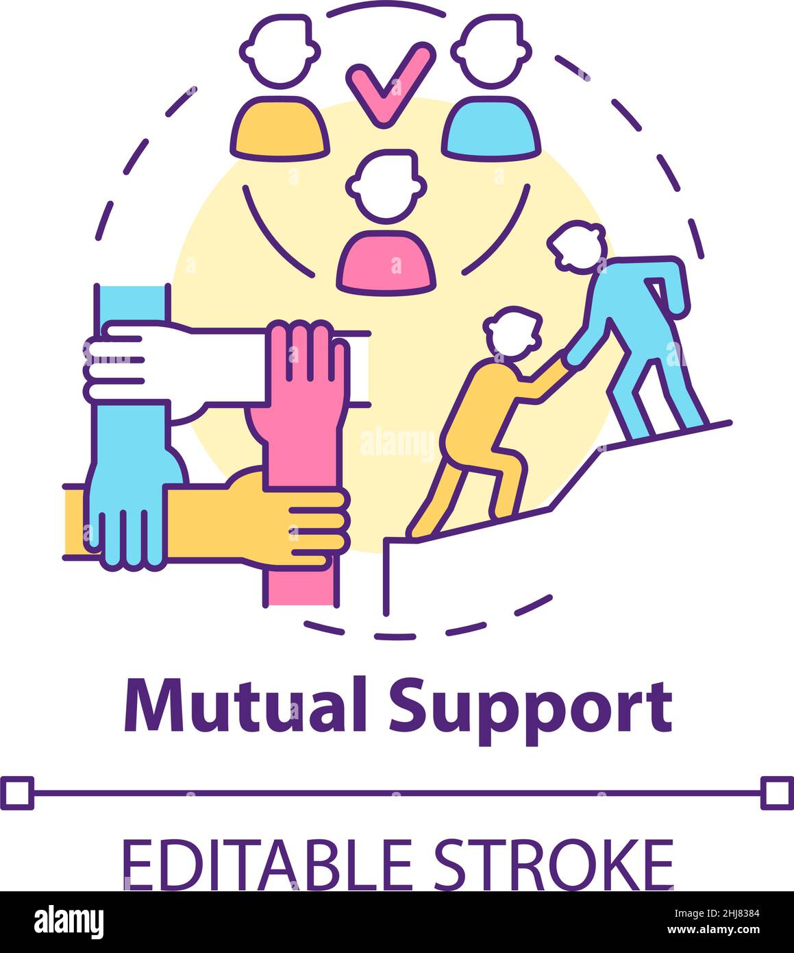 Mutual support concept icon Stock Vector Image & Art - Alamy