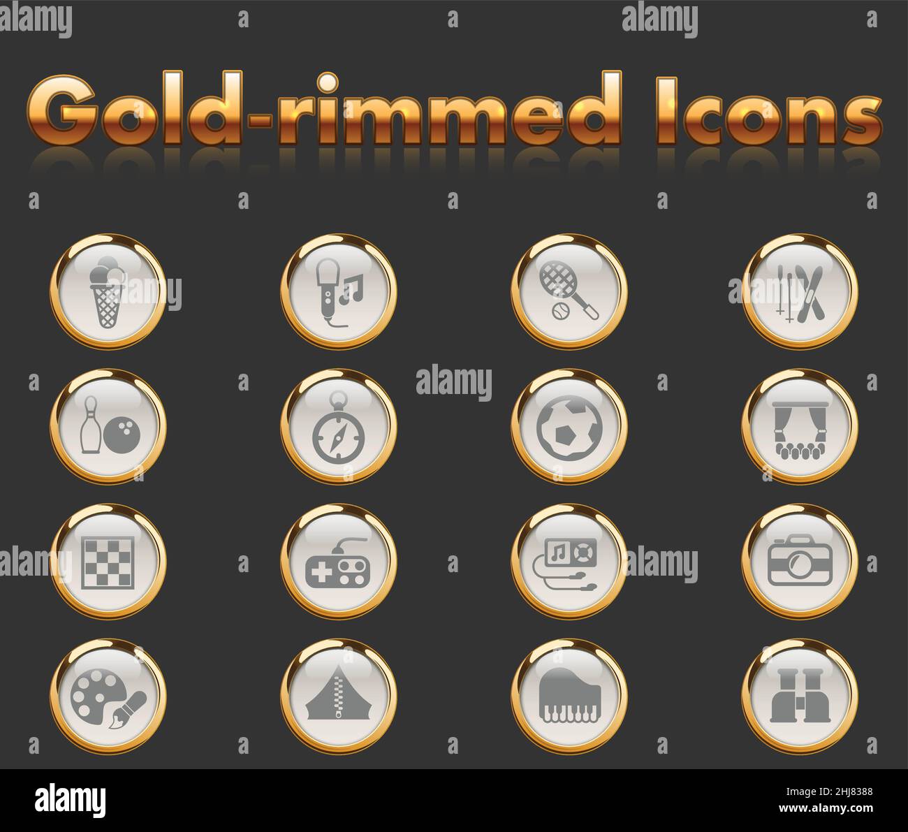 leisure icon set Stock Vector Image & Art - Alamy