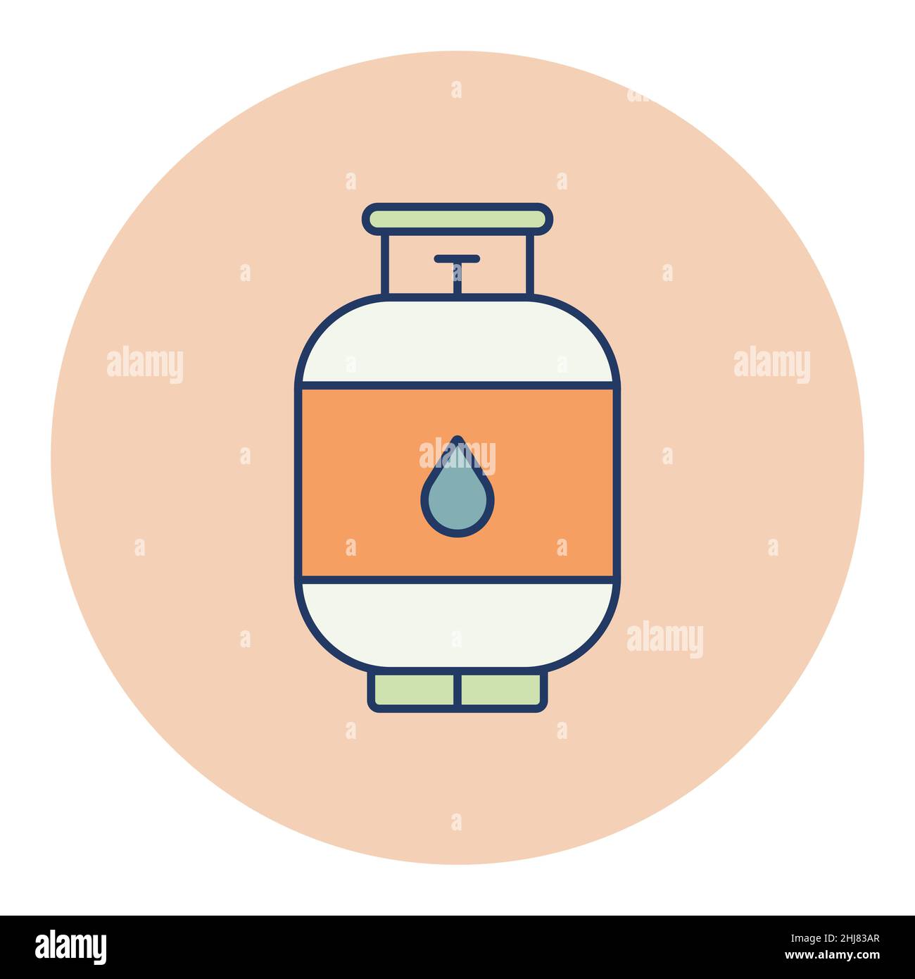 Propane gas cylinder vector flat icon. Barbecue and bbq grill sign ...