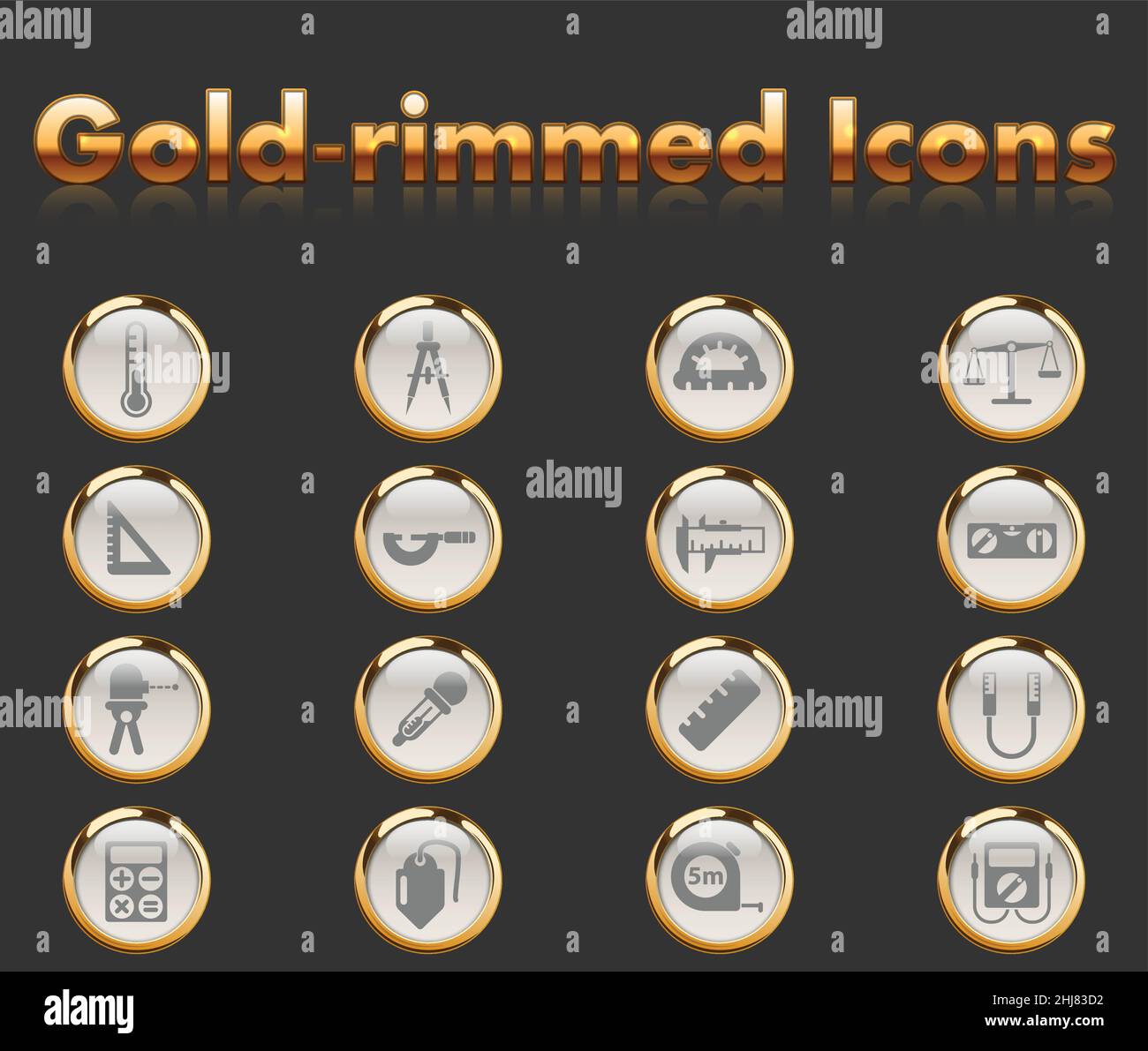 measuring tools icon set Stock Vector Image & Art - Alamy