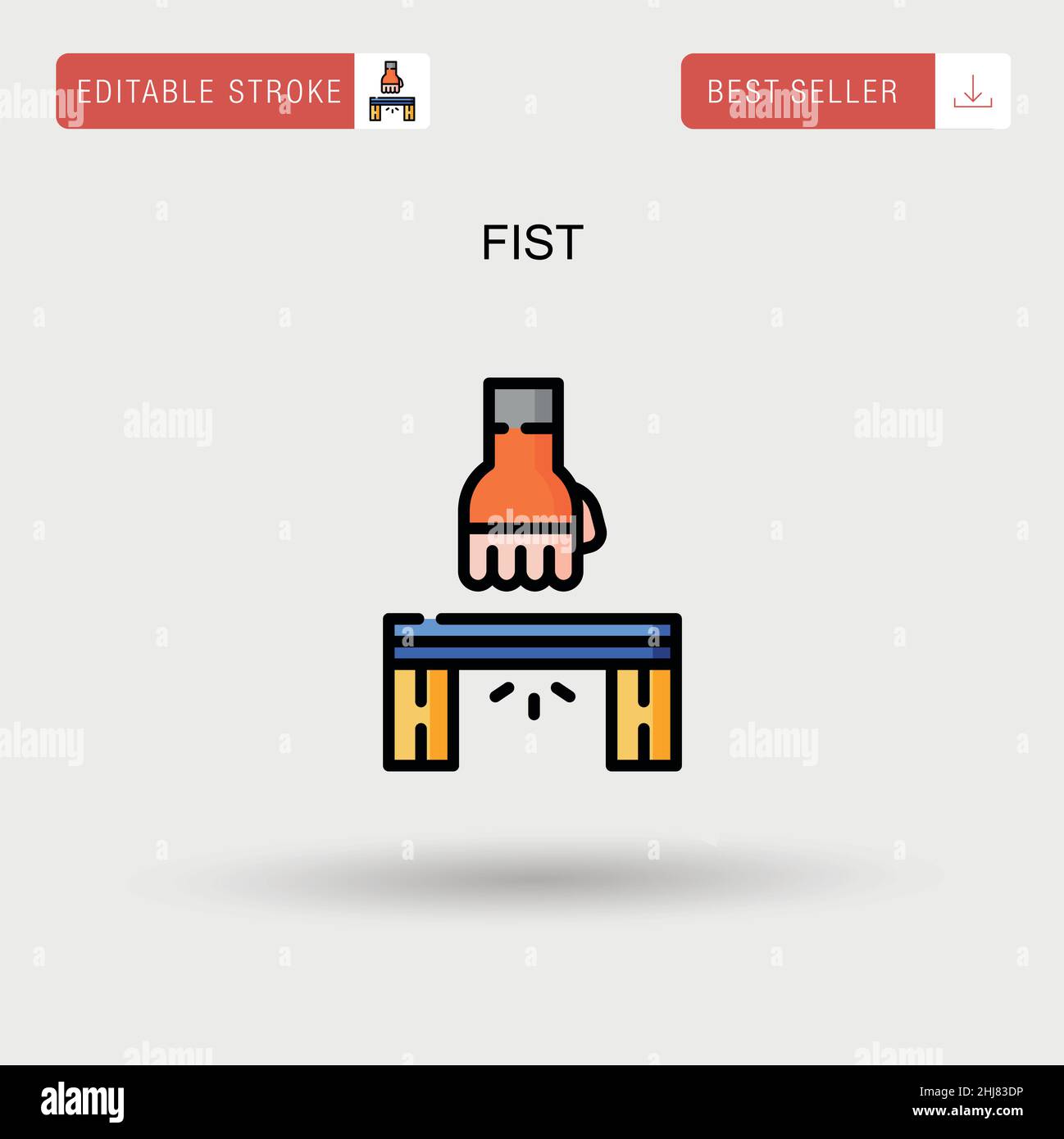 Fist Simple vector icon Stock Vector Image & Art - Alamy