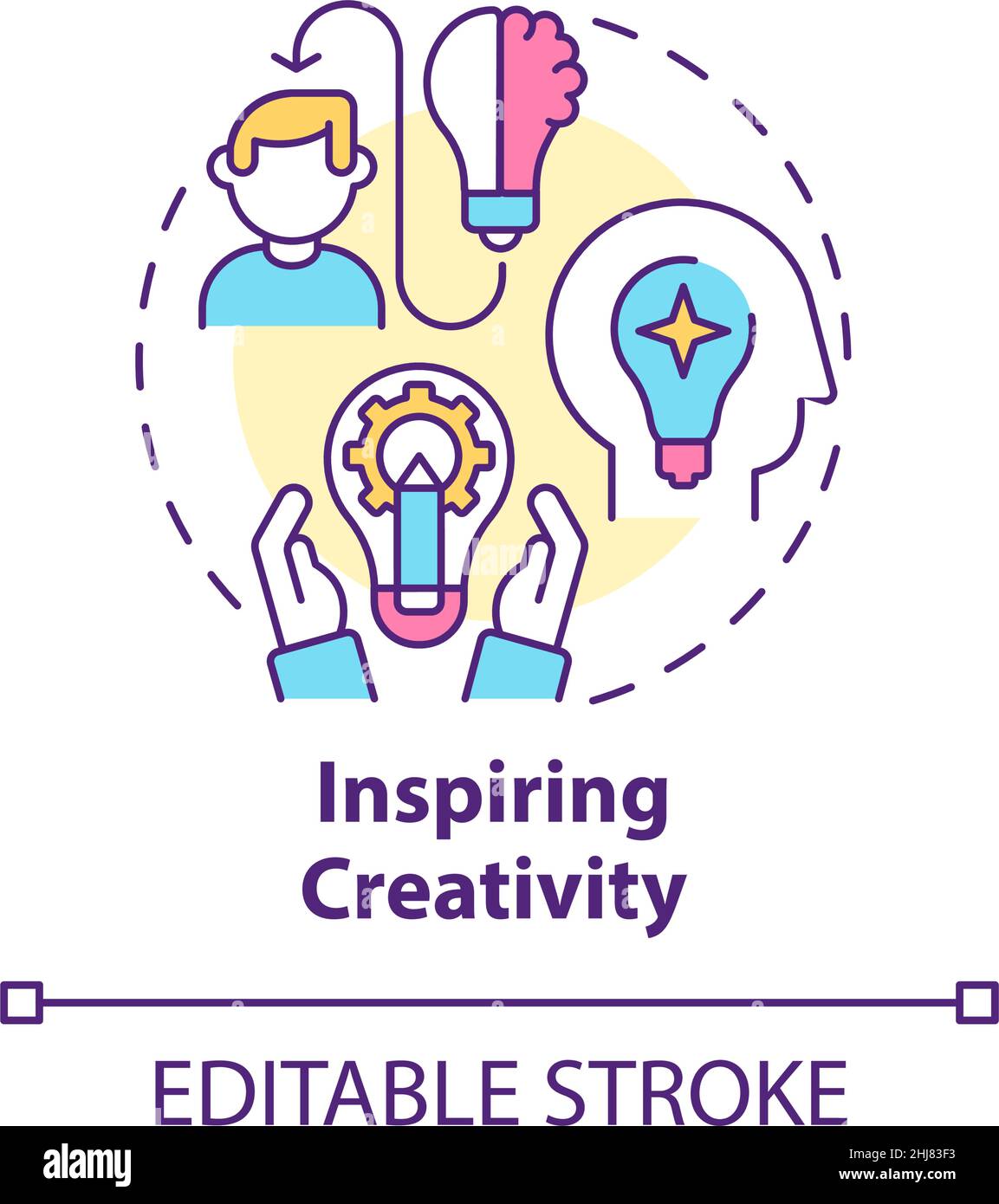 Inspiring creativity concept icon Stock Vector Image & Art - Alamy Inspiring creativity concept icon Stock Vector Image & Art - Alamy