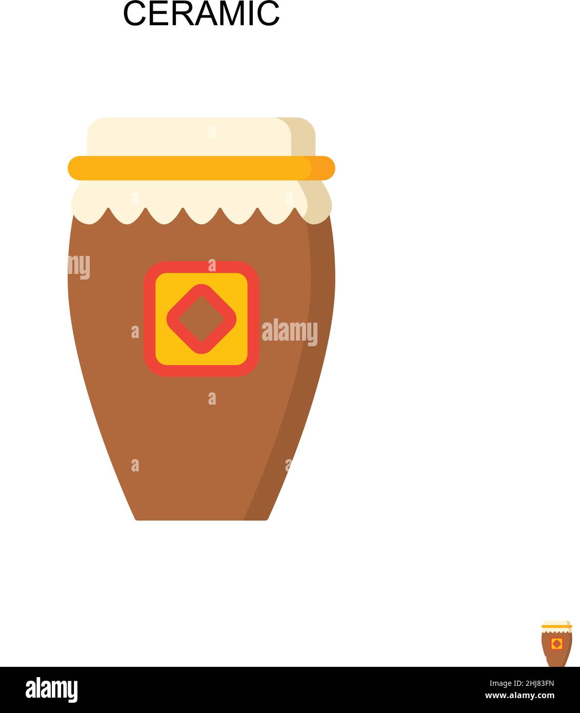 Ceramic Simple vector icon. Illustration symbol design template for web ...