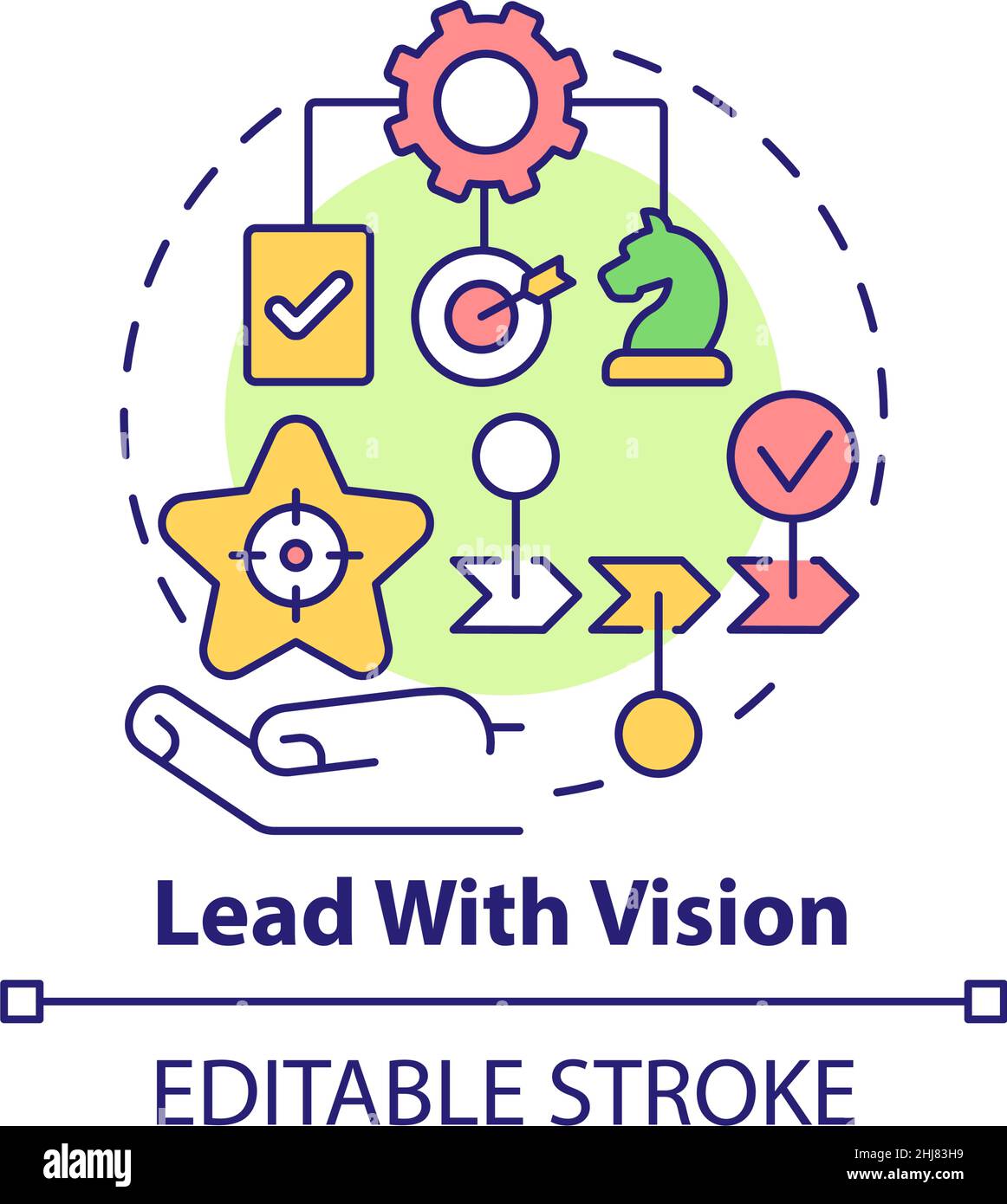 Lead with vision concept icon Stock Vector Image & Art - Alamy