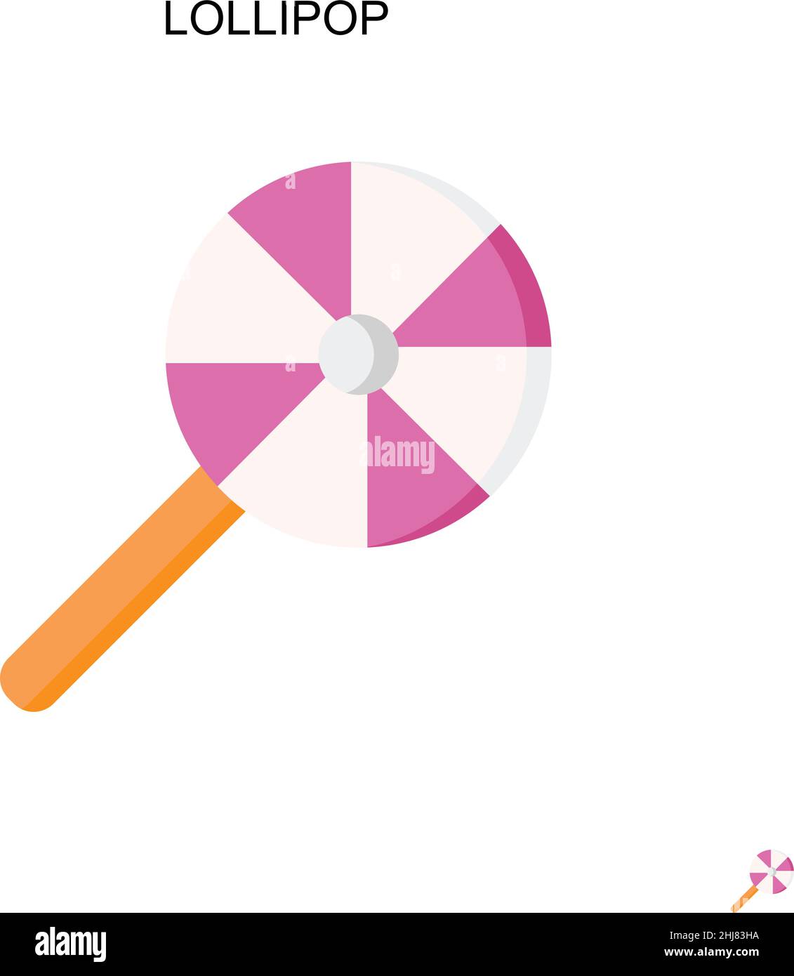 Lollipop Simple vector icon. Illustration symbol design template for ...
