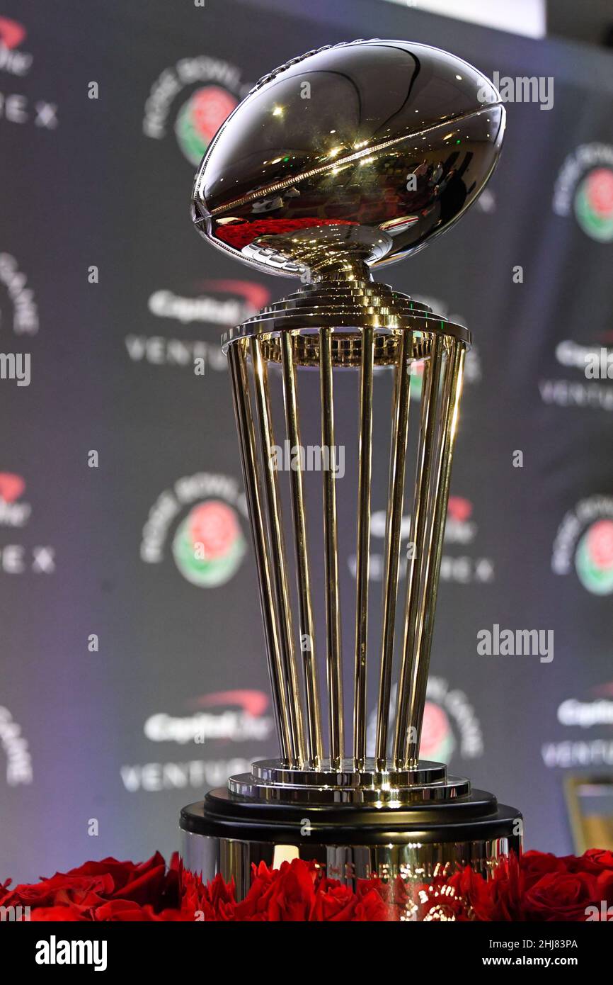Detailed view of the Leishman Trophy during a press conference prior to ...