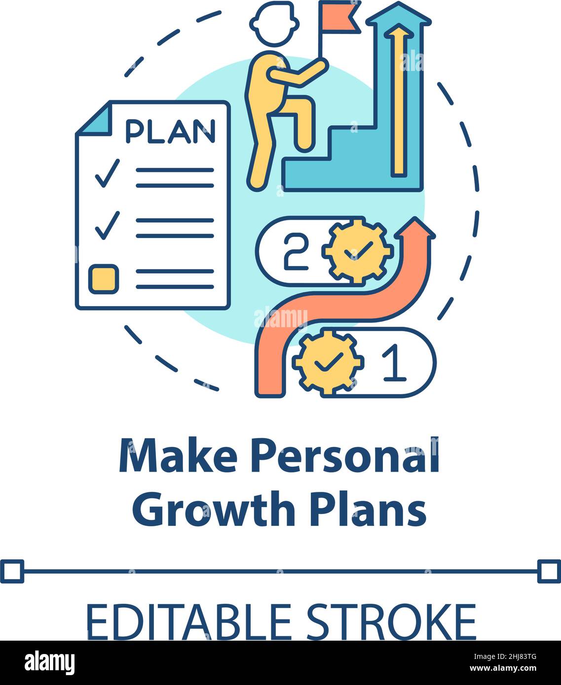 Make personal growth plans concept icon Stock Vector Image & Art - Alamy