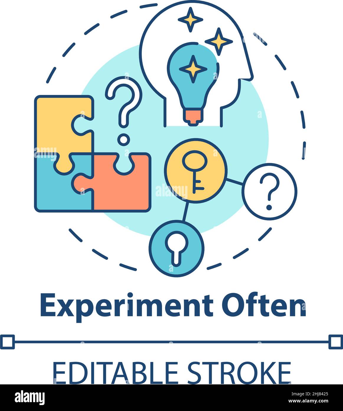 Experiment often concept icon Stock Vector Image & Art - Alamy