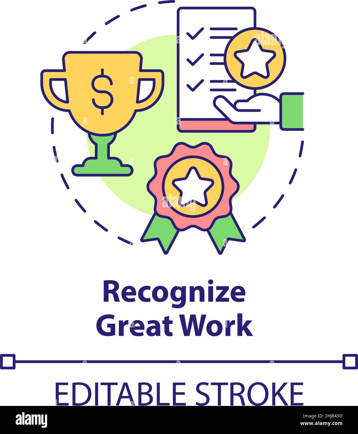Recognize great work concept icon Stock Vector Image & Art - Alamy