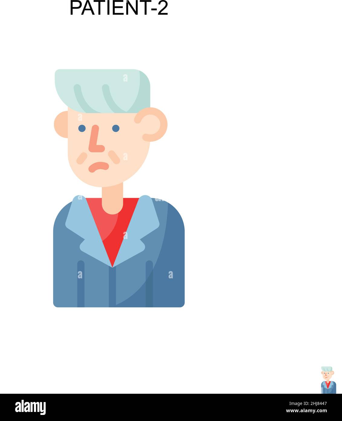 Patient-2 Simple vector icon. Illustration symbol design template for ...