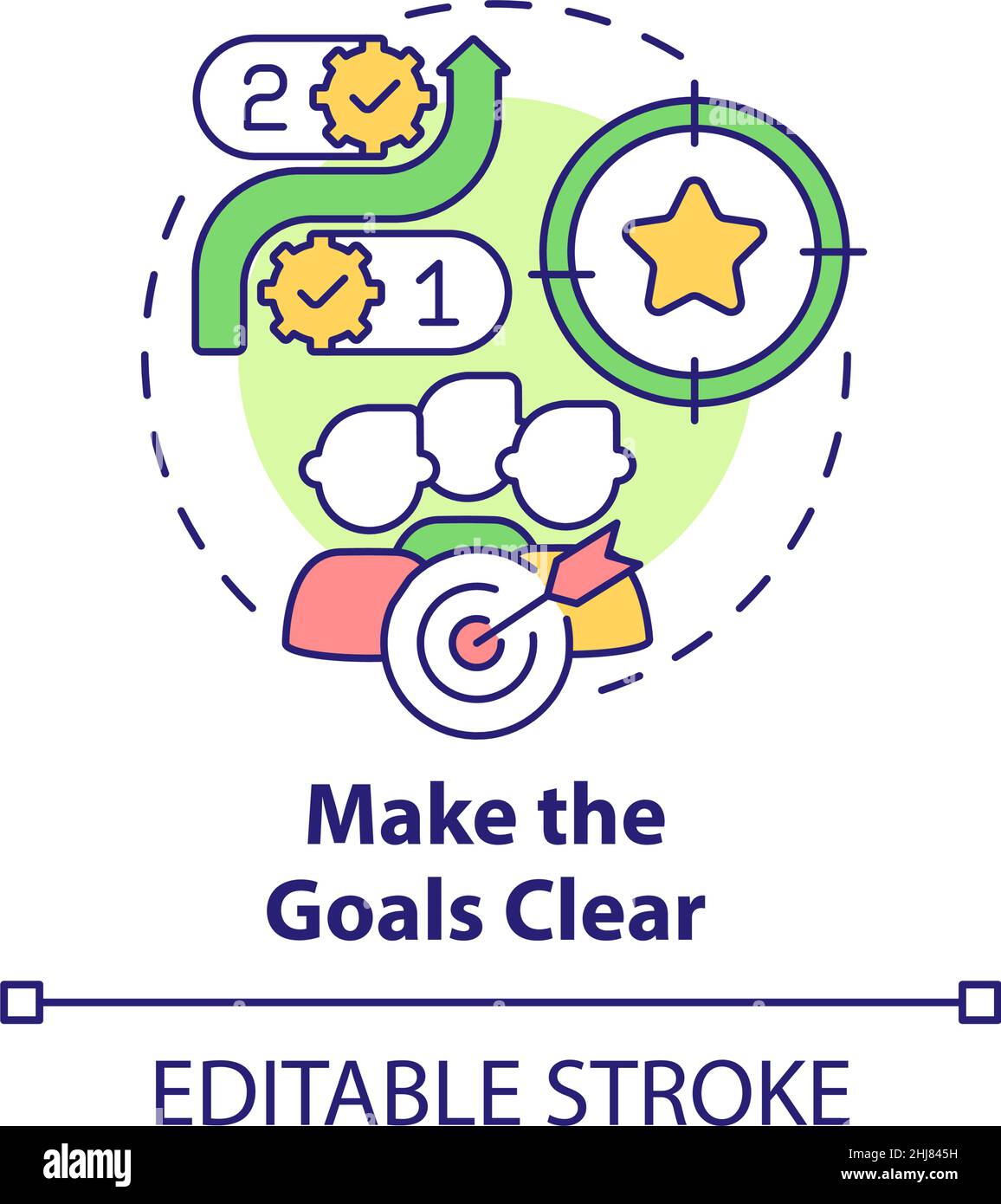 Make goals clear concept icon Stock Vector Image & Art - Alamy