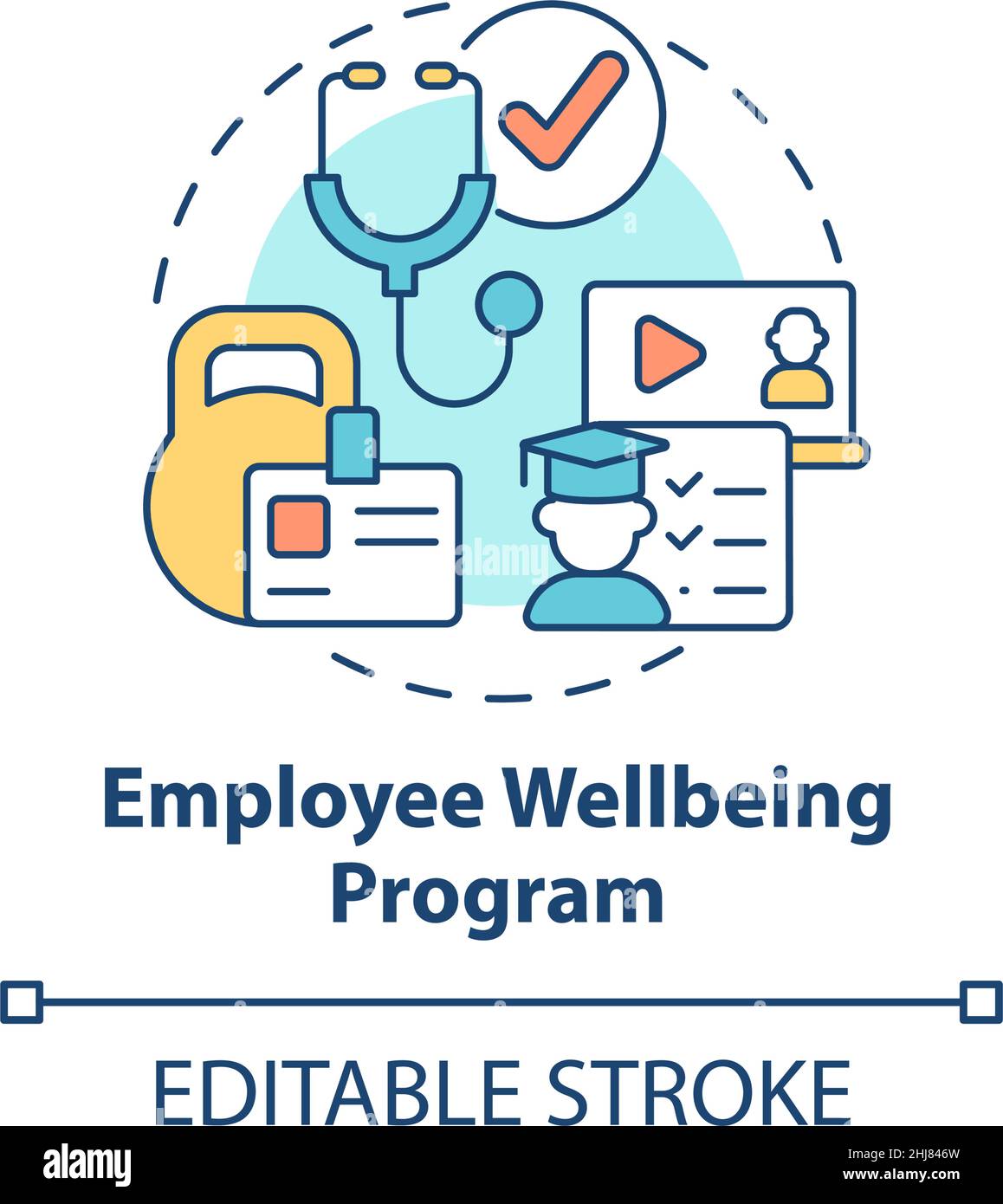 Employee wellbeing program concept icon Stock Vector Image & Art - Alamy