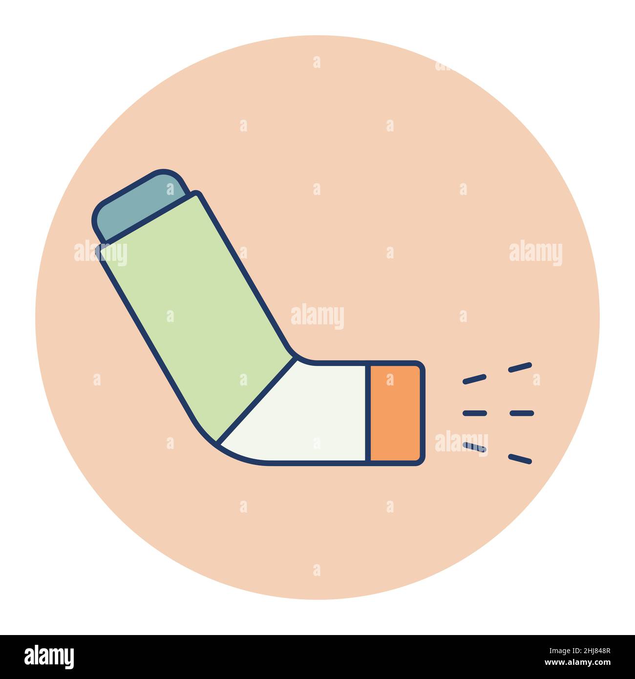 Asthma inhaler vector flat icon. Medicine and healthcare, medical ...
