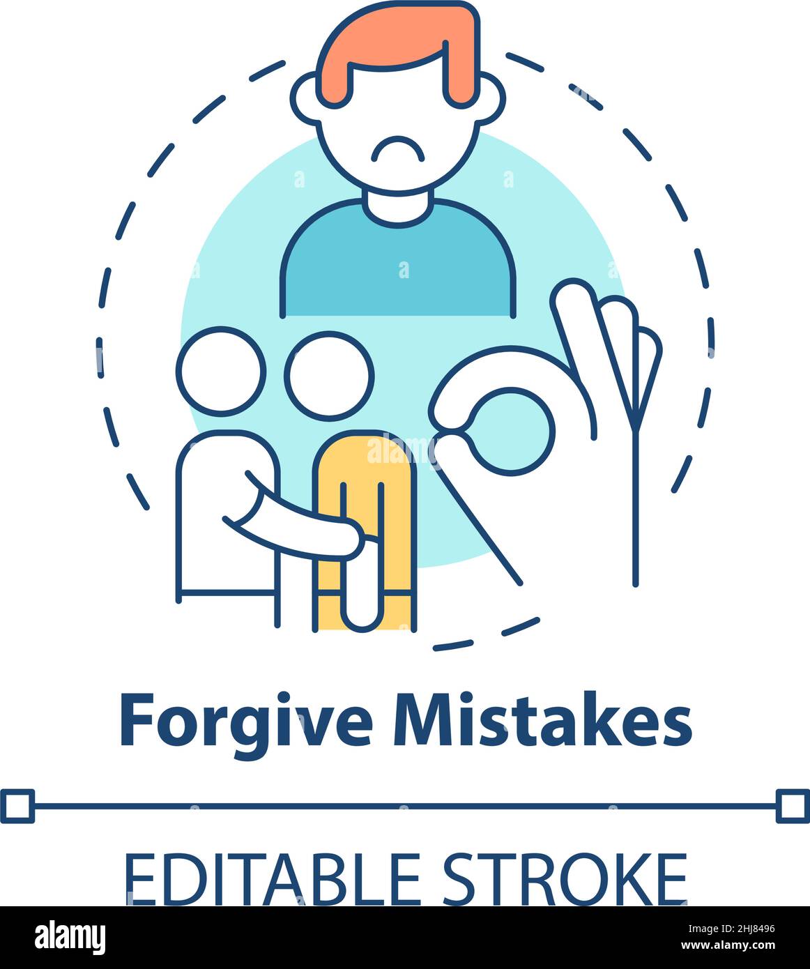 Forgive mistakes concept icon Stock Vector Image & Art - Alamy