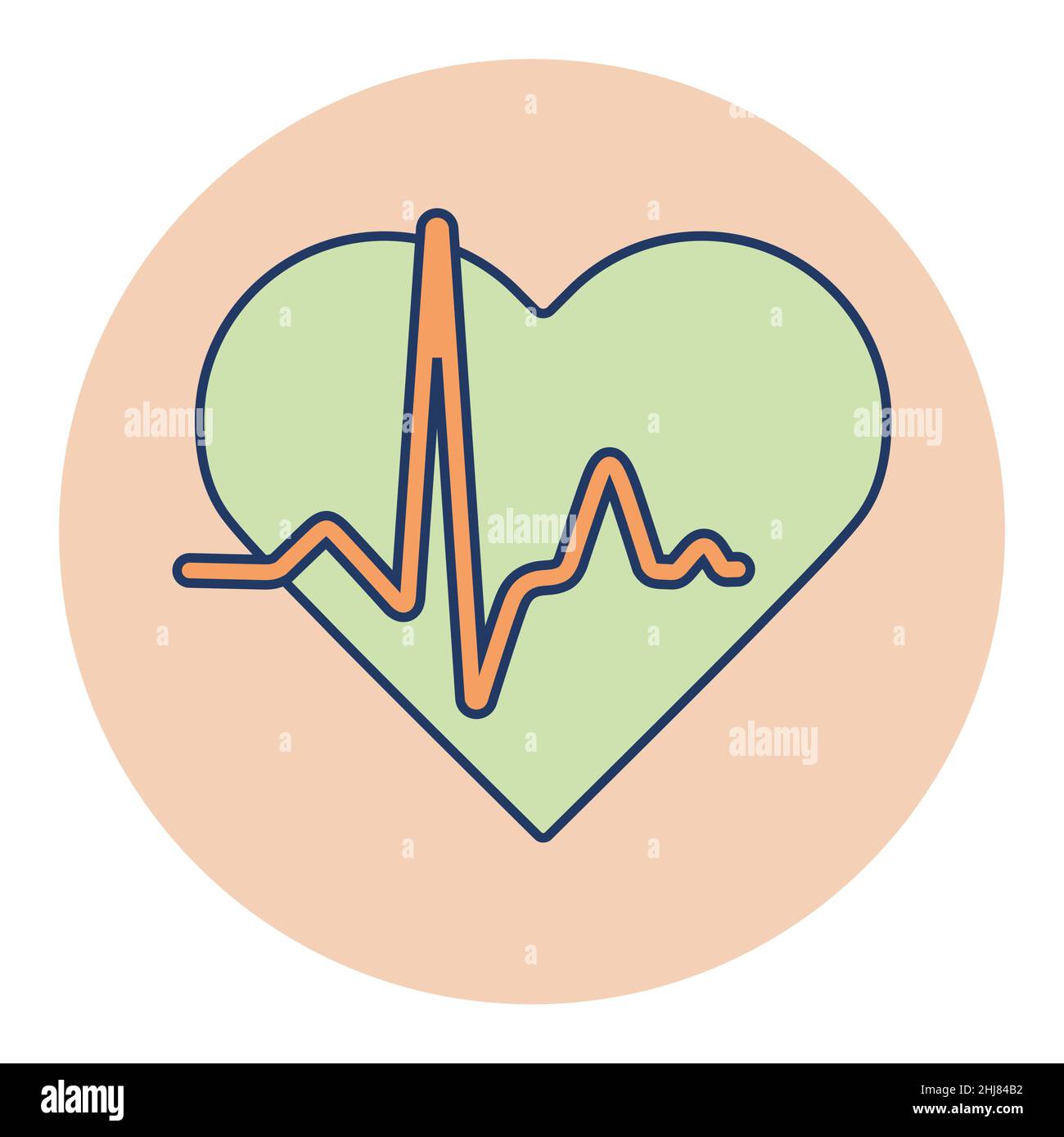 Heart cardiogram, heartbeat vector flat icon. Medicine and medical ...