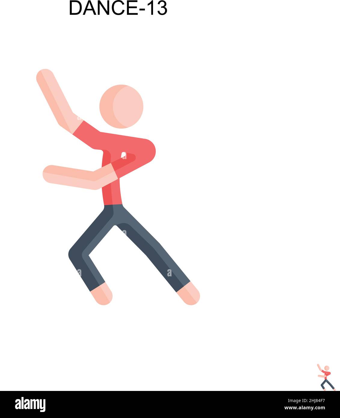 Dance-13 Simple vector icon. Illustration symbol design template for ...